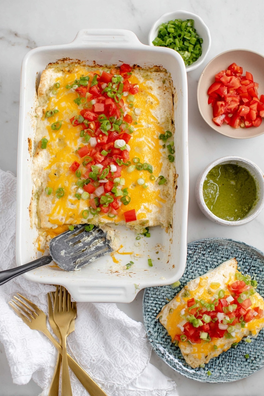Creamy Chicken Enchiladas with White Sauce – Comfort Dinner Favorite