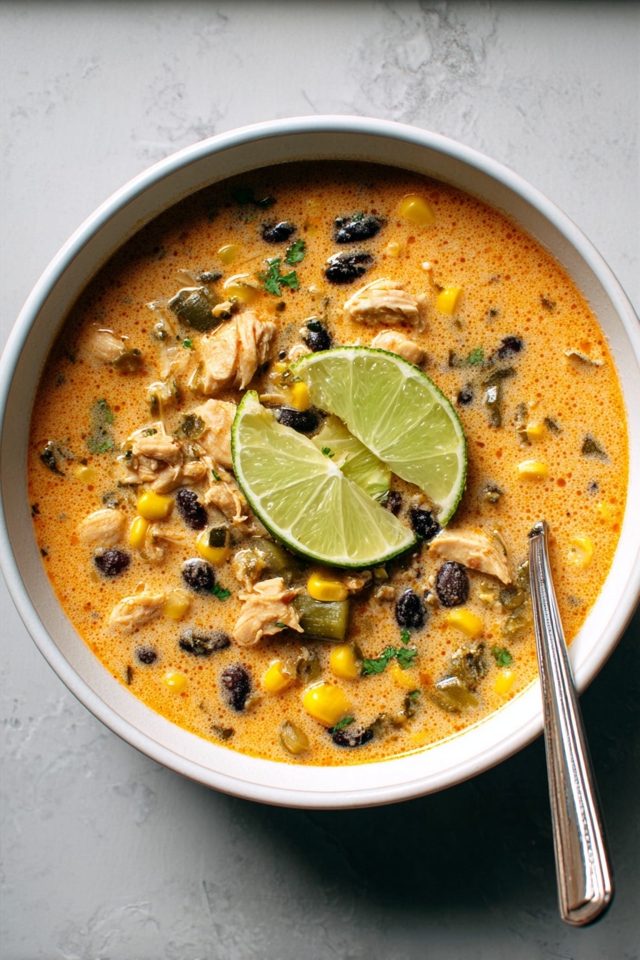 Creamy Chicken Poblano and Black Bean Soup – Cozy & Delicious