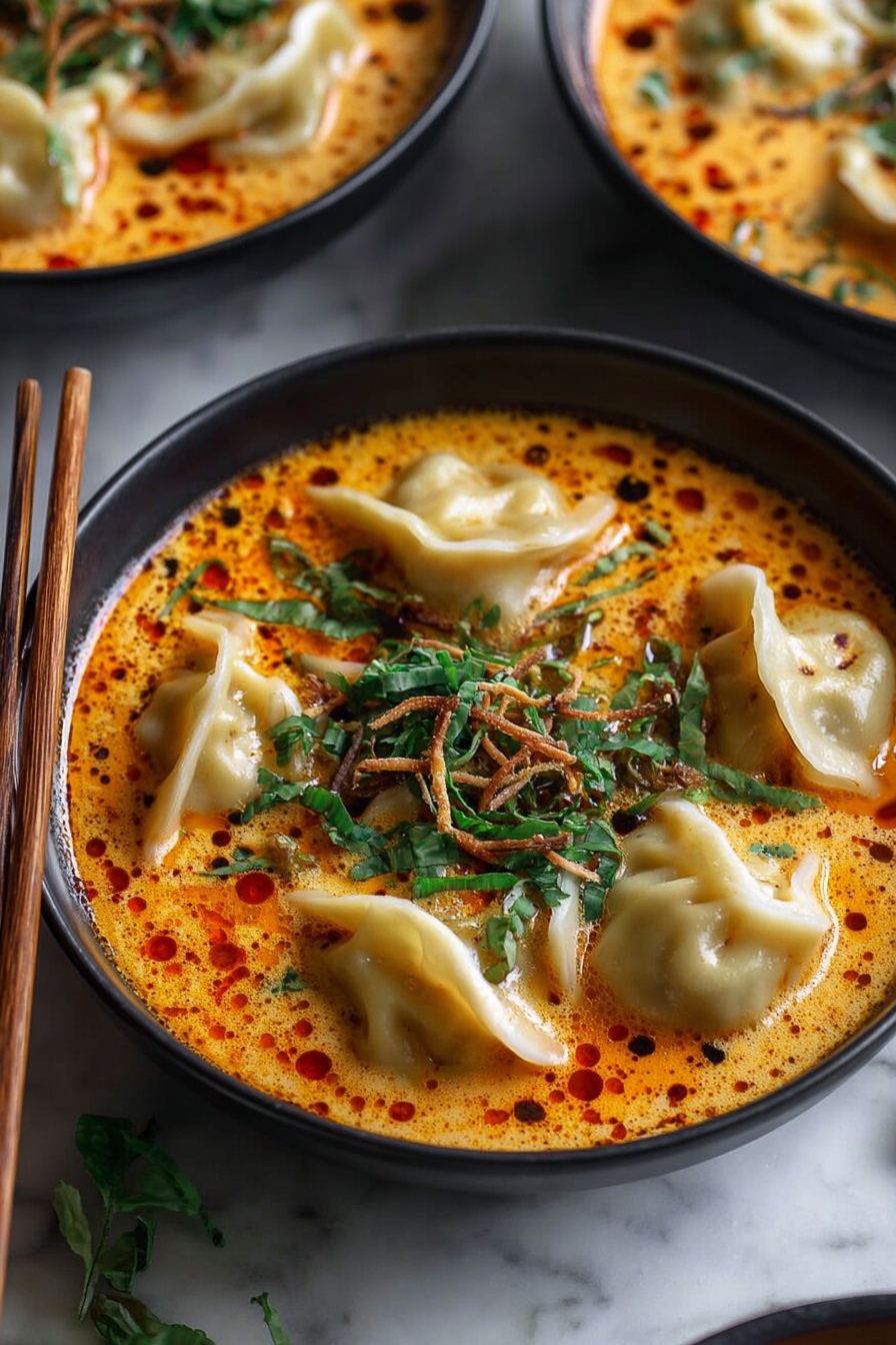 Vegan Coconut Curry Soup with Dumplings | Cozy & Flavorful
