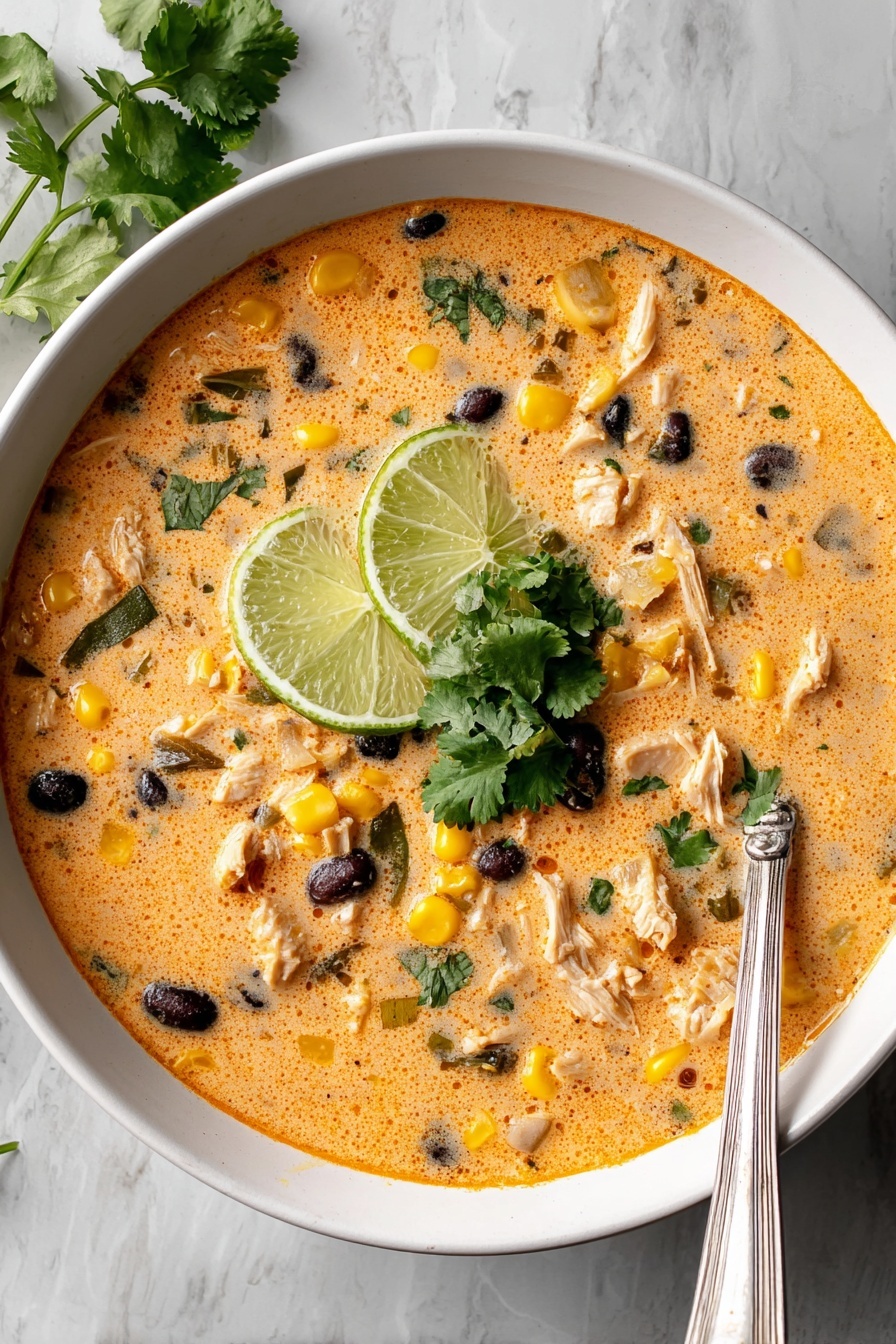 Creamy Chicken Poblano and Black Bean Soup – Cozy & Delicious