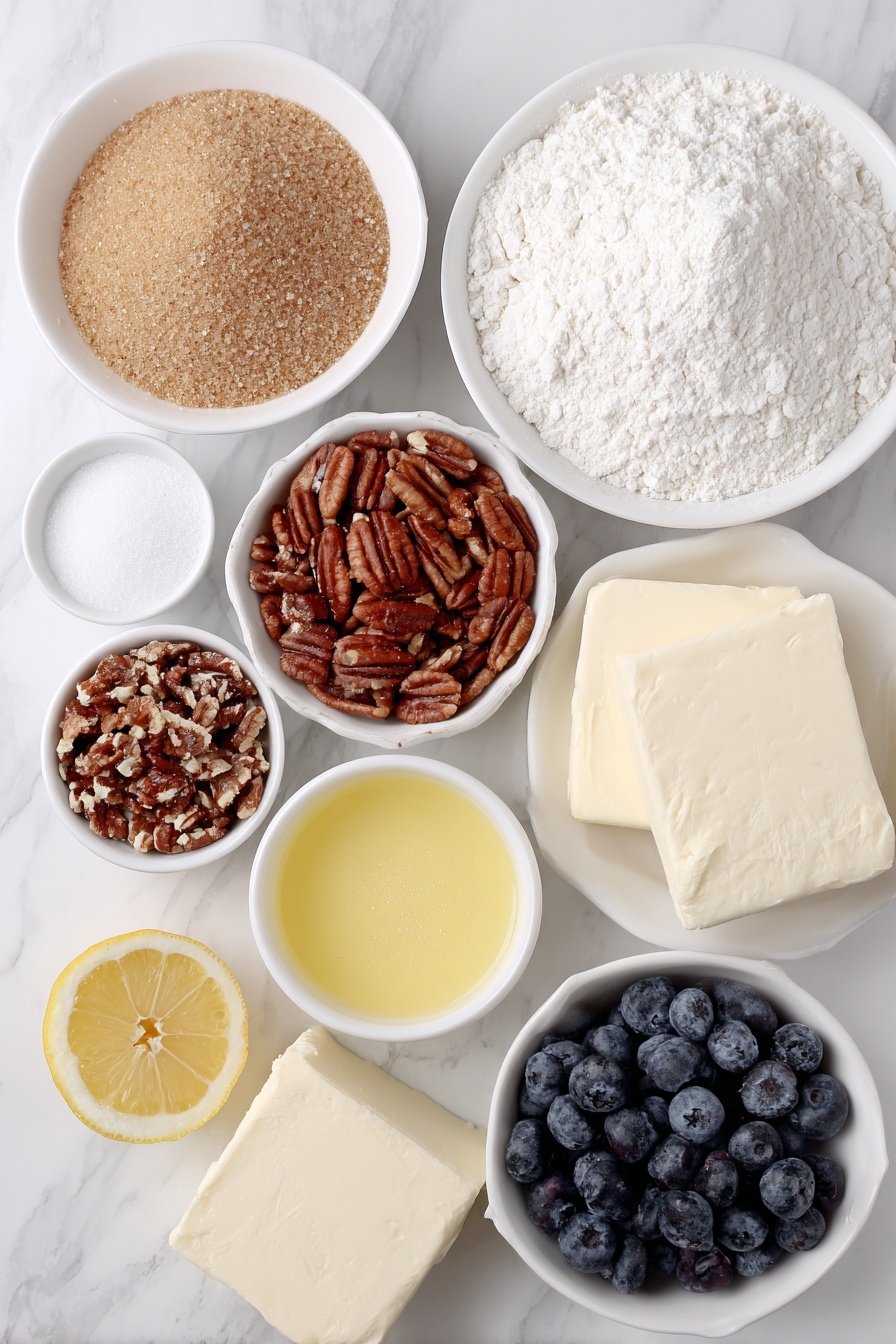 Lemon Cream Cheese Dessert with Blueberry Topping | Irresistible & Easy