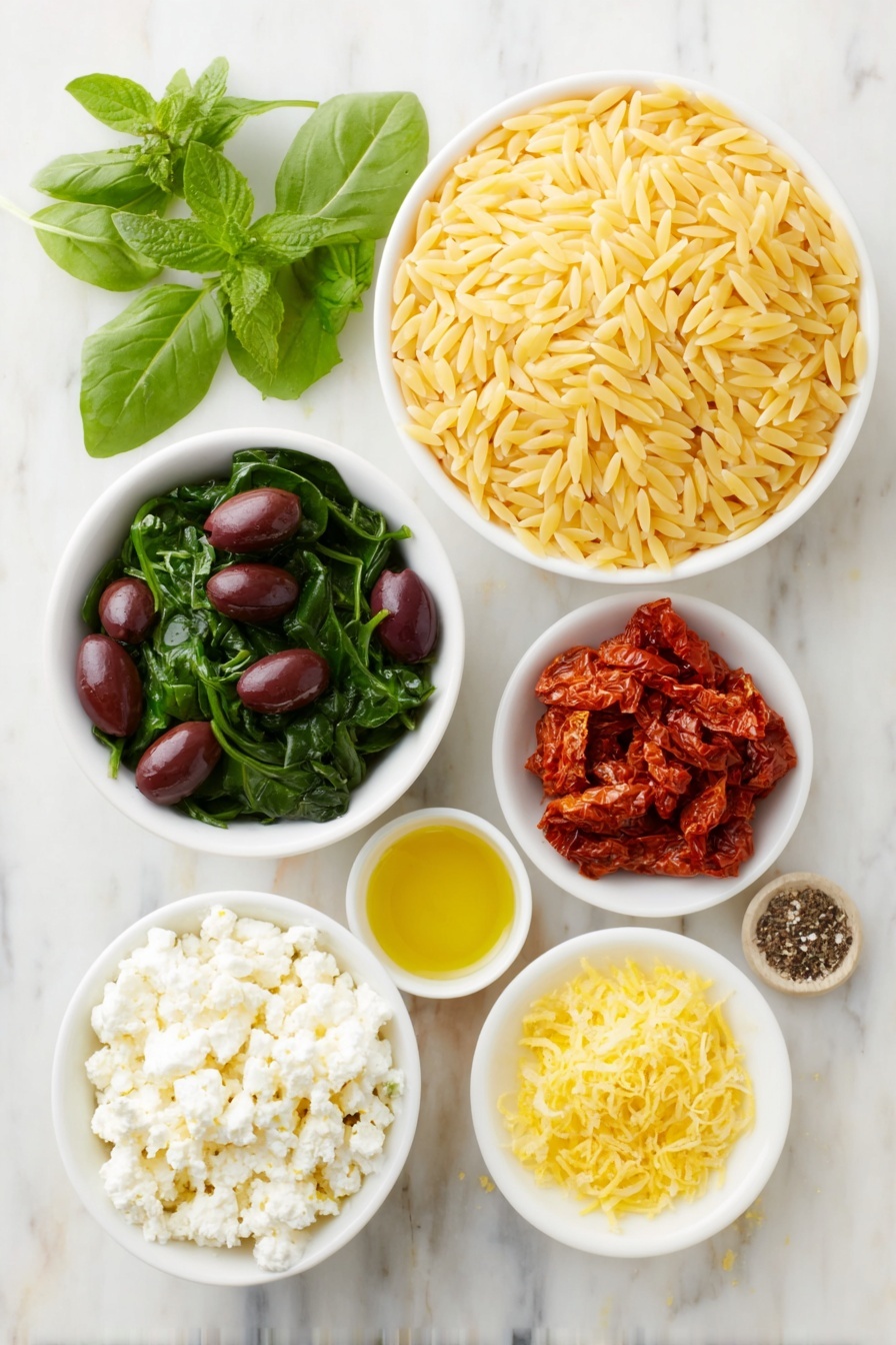 Homemade Orzo Salad with Feta and Sun-Dried Tomatoes – Fresh & Vibrant